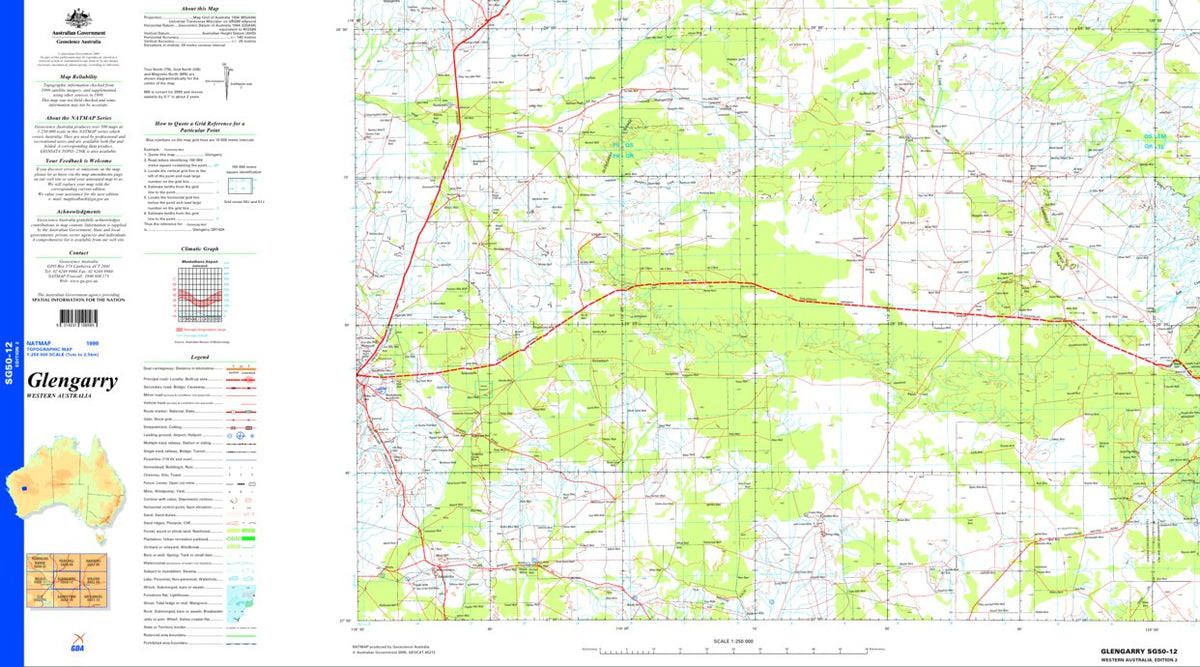 Glengarry SG50 - 12 Map by Geoscience Australia | Avenza Maps