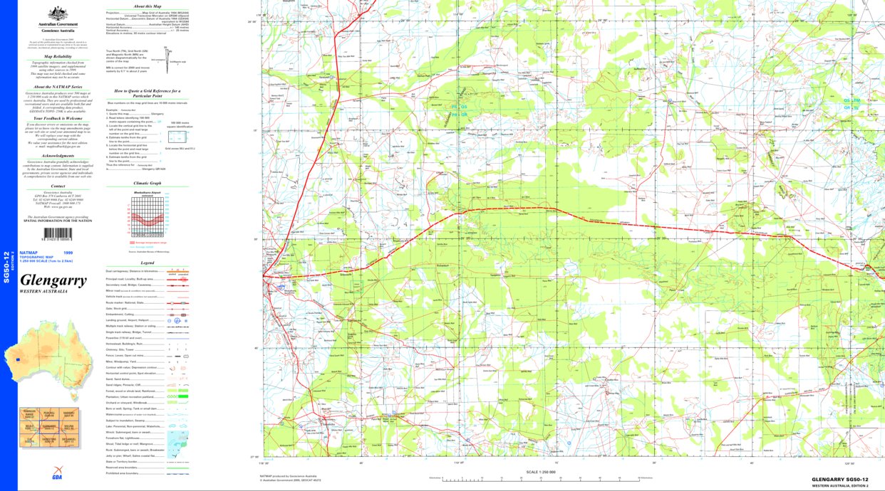 Glengarry SG50 - 12 Map by Geoscience Australia | Avenza Maps