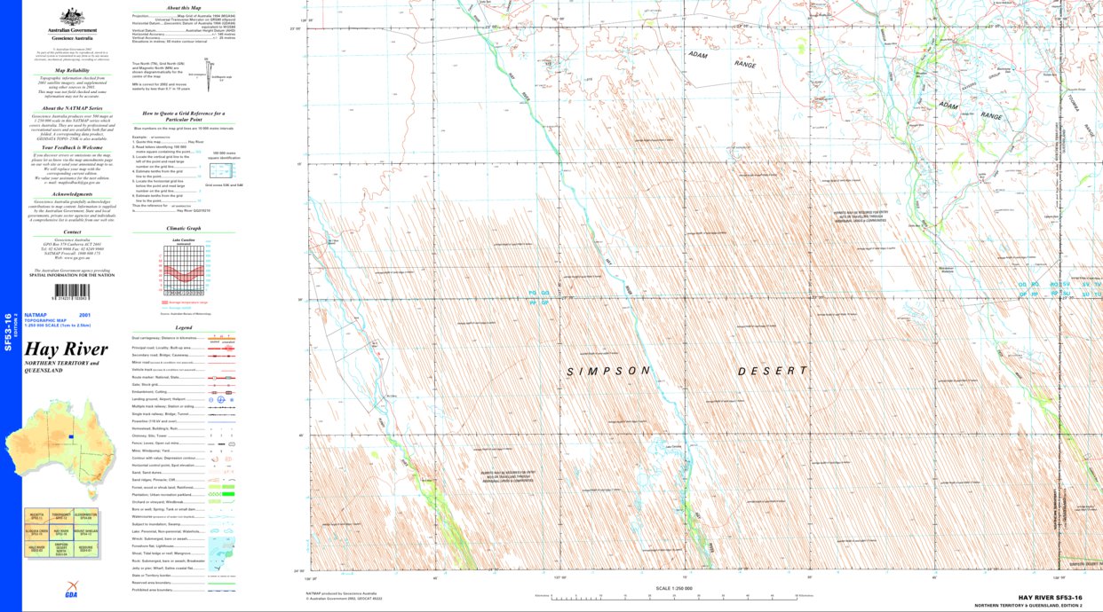 Hay River SF53 - 16 Map by Geoscience Australia | Avenza Maps