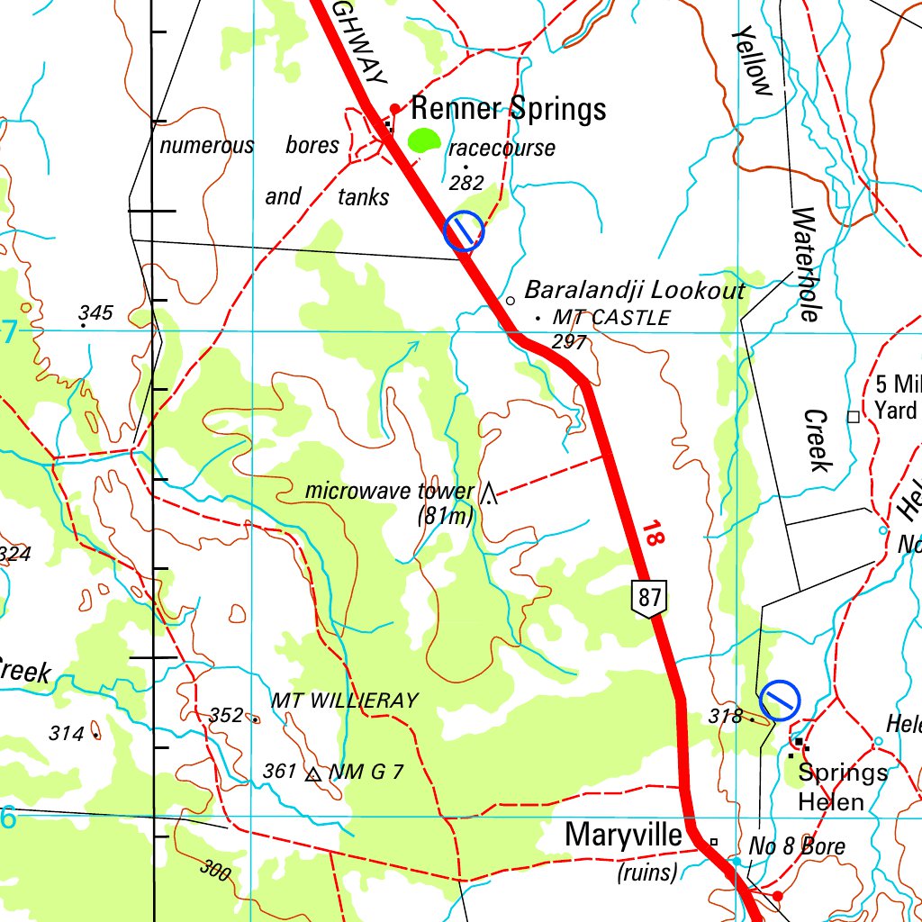 Helen Springs SE53 - 10 Map by Geoscience Australia | Avenza Maps