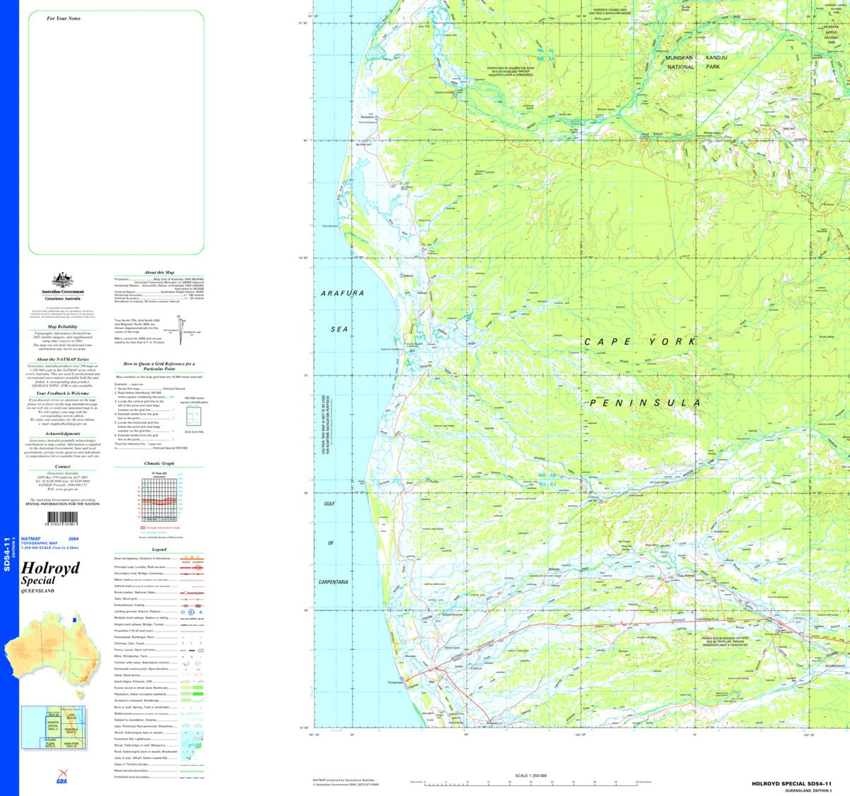 Holroyd Special SD54 - 11 Map by Geoscience Australia | Avenza Maps