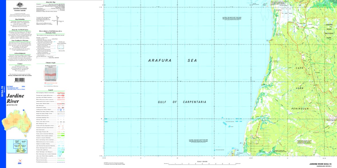 Jardine River SC54 - 15 Map by Geoscience Australia | Avenza Maps