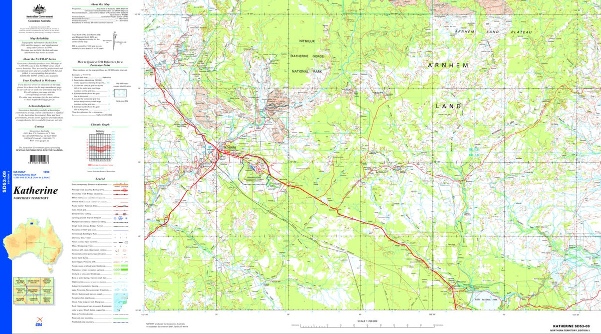 Katherine SD53 - 09 Map by Geoscience Australia | Avenza Maps