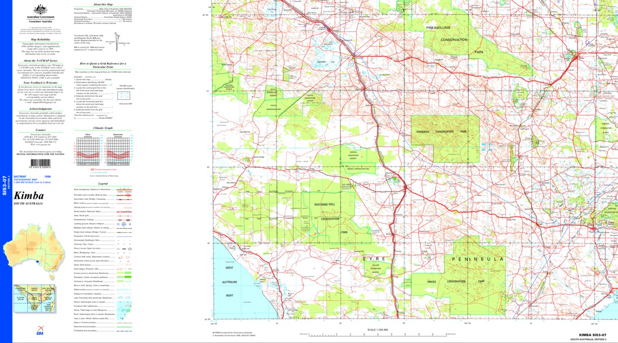 Kimba SI53 - 07 Map by Geoscience Australia | Avenza Maps