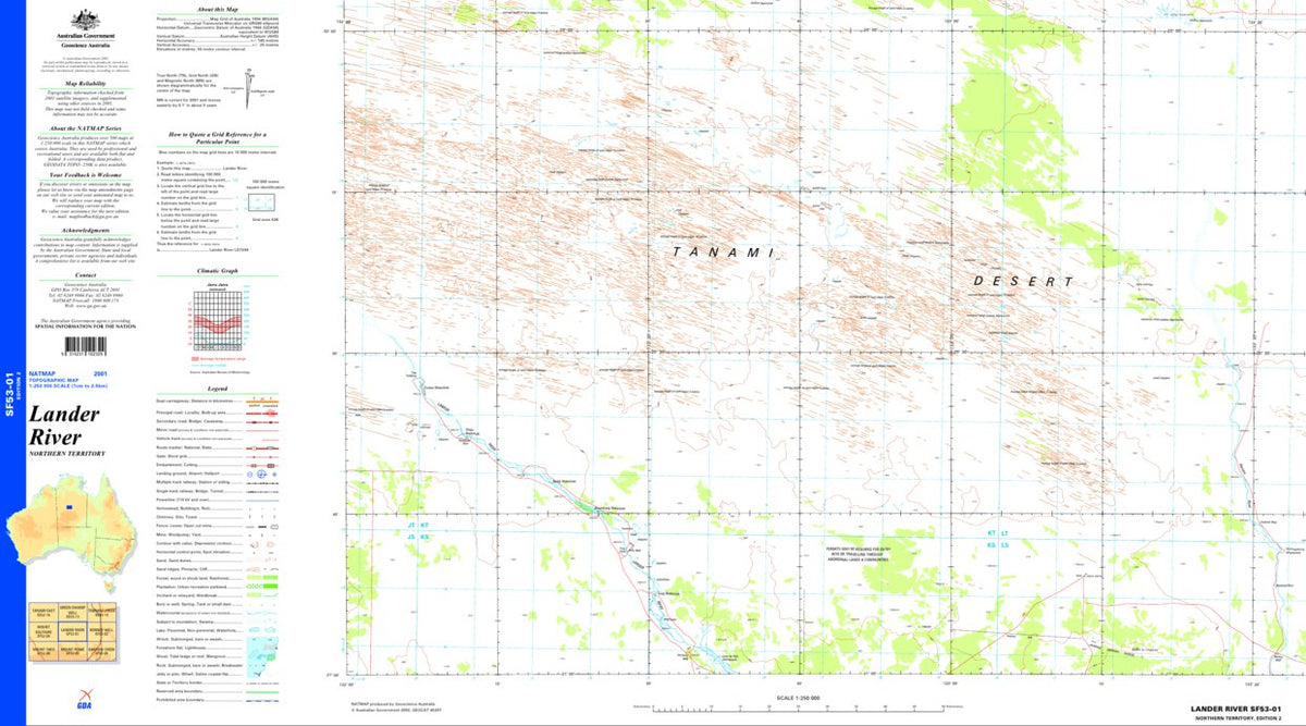 Lander River SF53 - 01 Map by Geoscience Australia | Avenza Maps