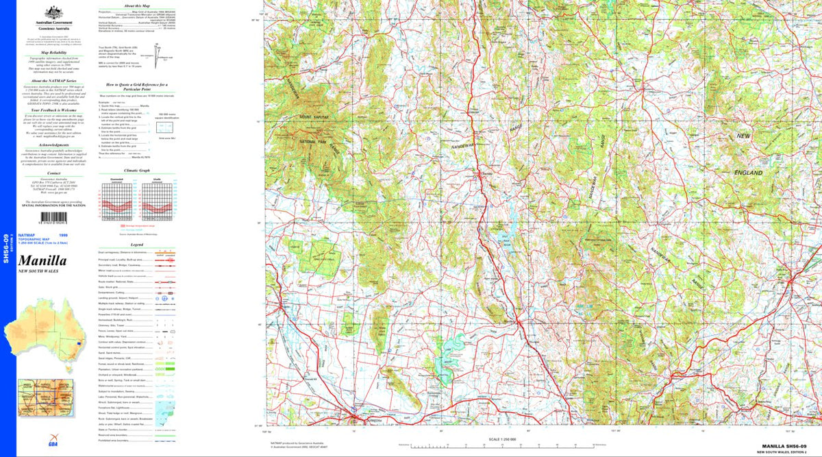 Manilla SH56 - 09 Map by Geoscience Australia | Avenza Maps