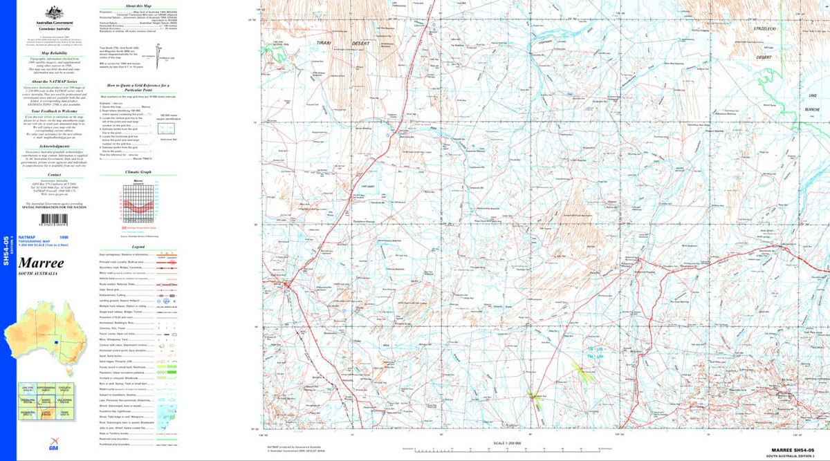 Marree SH54 - 05 Map by Geoscience Australia | Avenza Maps