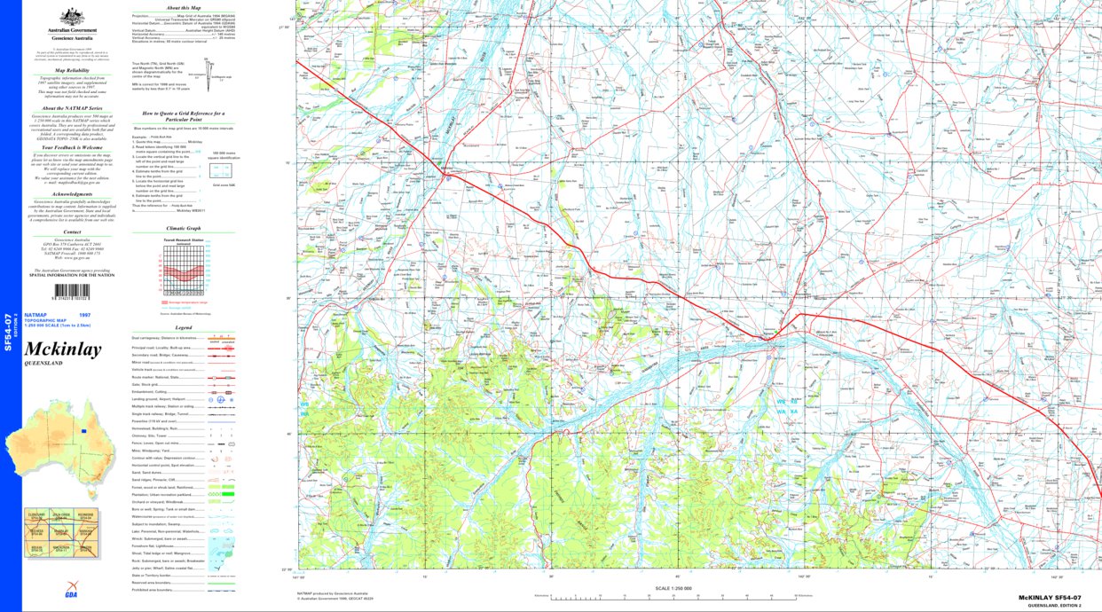 McKinlay SF54 - 07 Map by Geoscience Australia | Avenza Maps
