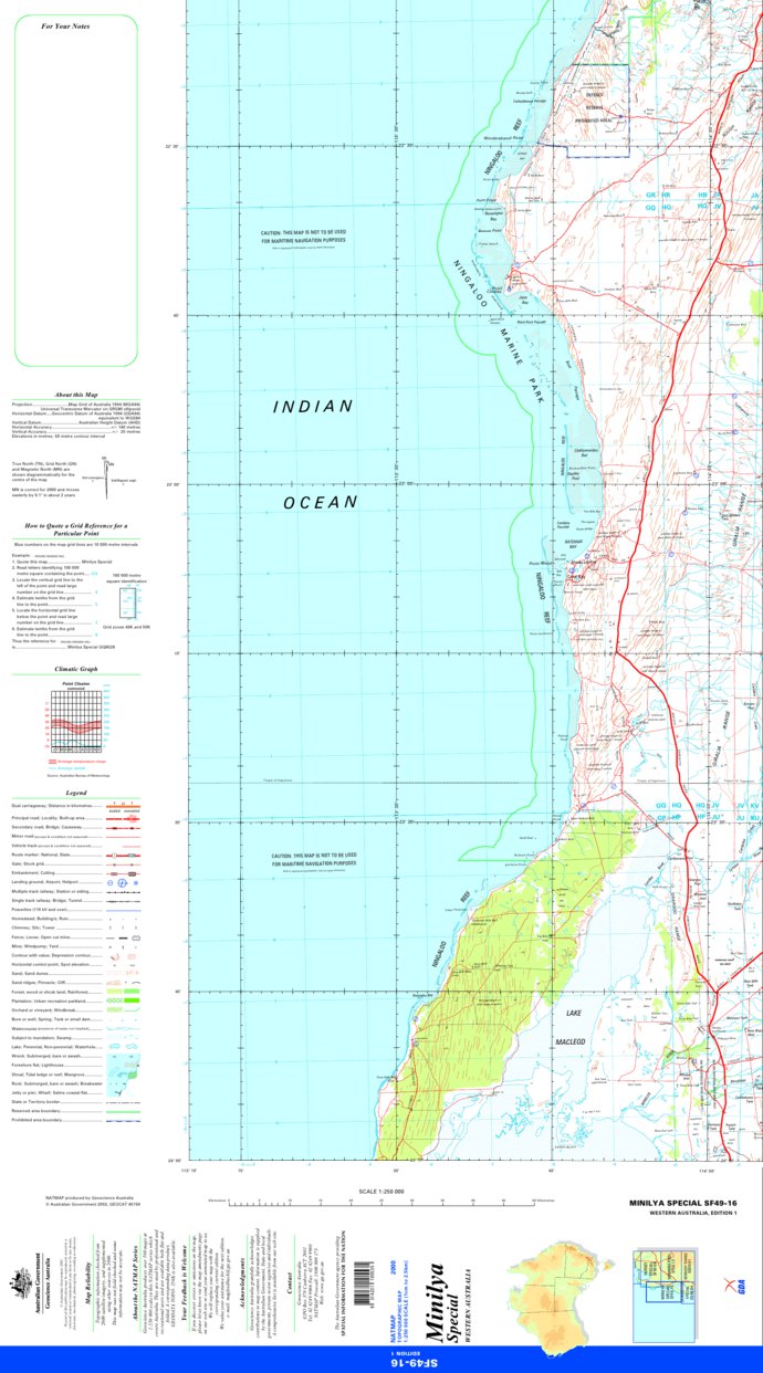 Minilya Special SF49 - 16 Map by Geoscience Australia | Avenza Maps