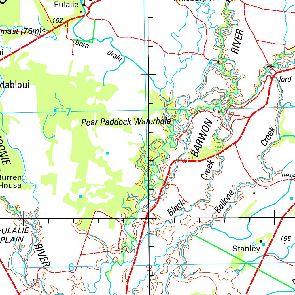 Moree SH55 - 08 Map by Geoscience Australia | Avenza Maps