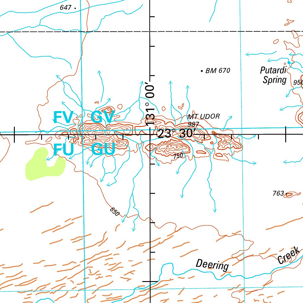 Mount Liebig SF52 - 16 Map by Geoscience Australia | Avenza Maps