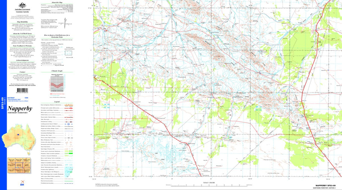 Napperby SF53 - 09 Map by Geoscience Australia | Avenza Maps