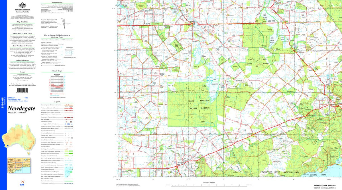 Newdegate SI50 - 08 Map by Geoscience Australia | Avenza Maps