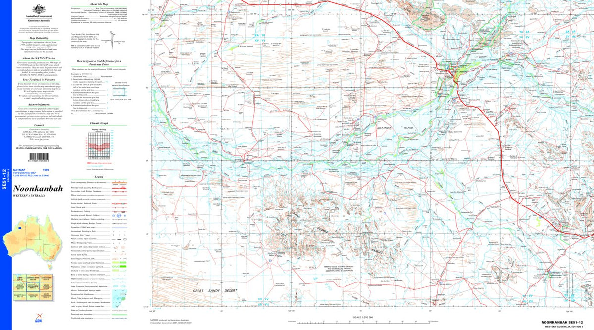 Noonkanbah SE51 - 12 Map by Geoscience Australia | Avenza Maps