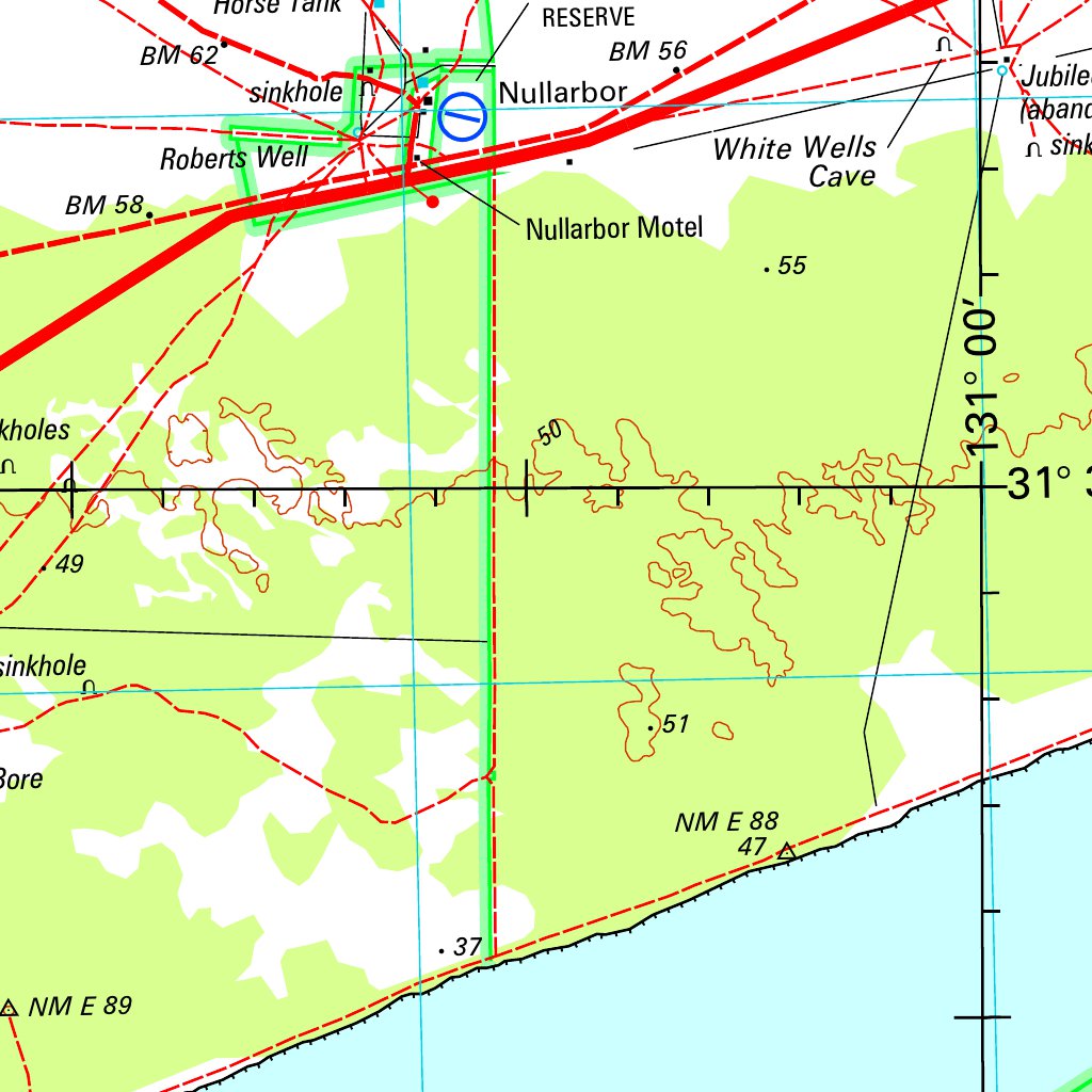 Nullarbor SH52 - 16 Map by Geoscience Australia | Avenza Maps