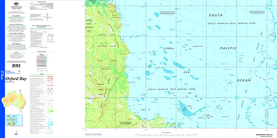 Orford Bay SC54 - 16 Map by Geoscience Australia | Avenza Maps