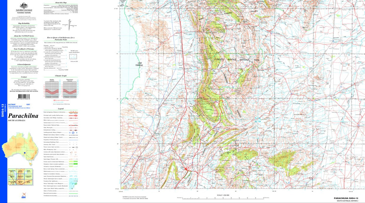 Parachilna SH54 - 13 Map by Geoscience Australia | Avenza Maps