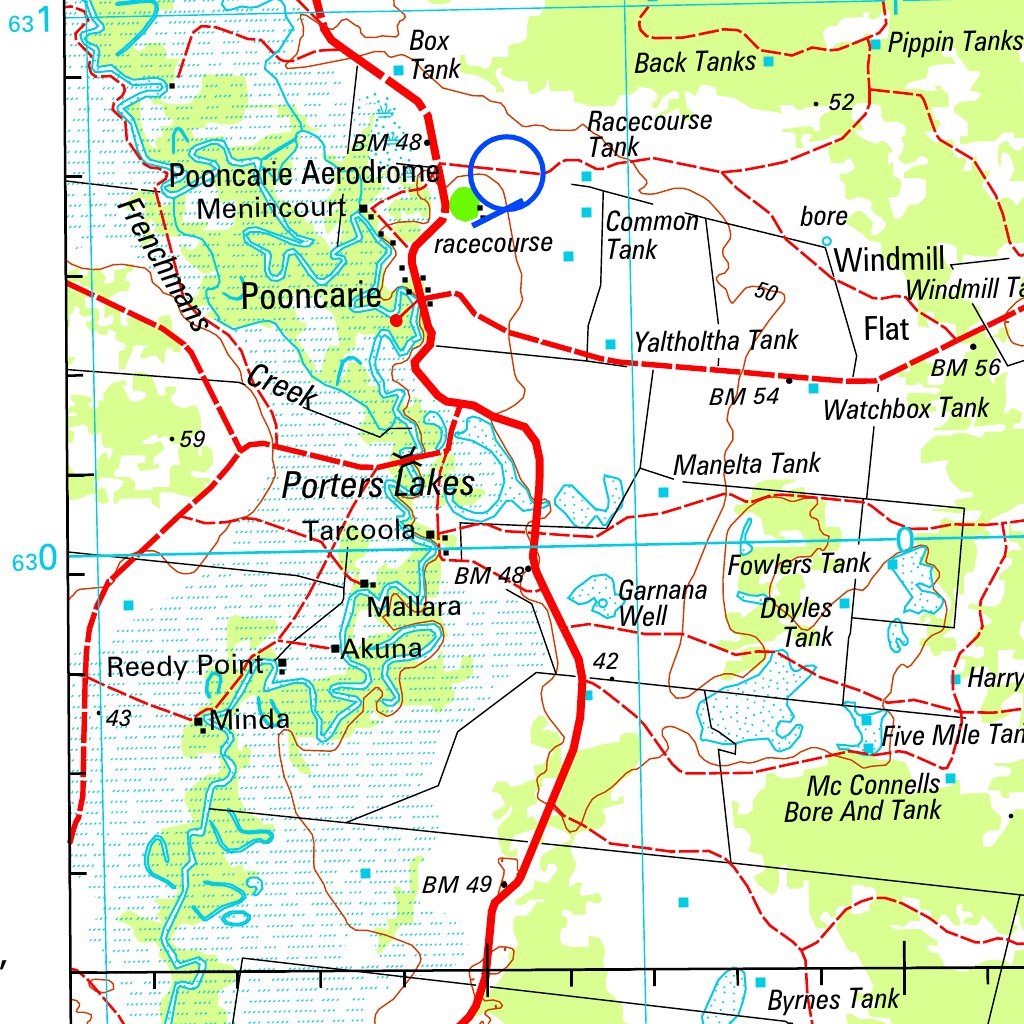 Pooncarie SI54 - 08 Map by Geoscience Australia | Avenza Maps