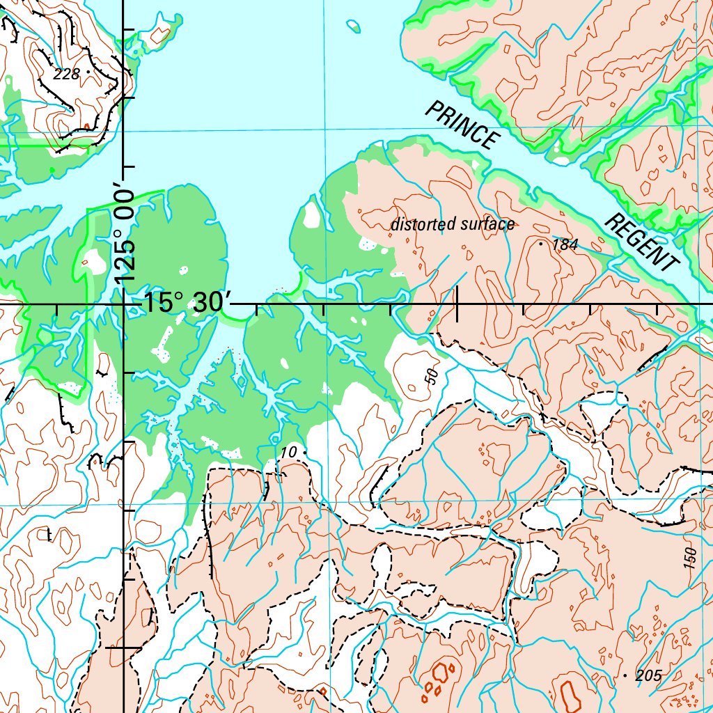 Prince Regent SD51 - 16 Map by Geoscience Australia | Avenza Maps
