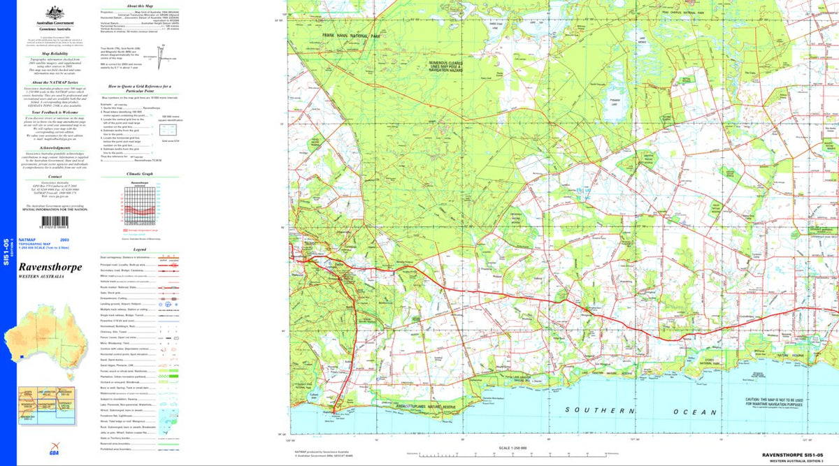 Ravensthorpe SI51 - 05 Map by Geoscience Australia | Avenza Maps