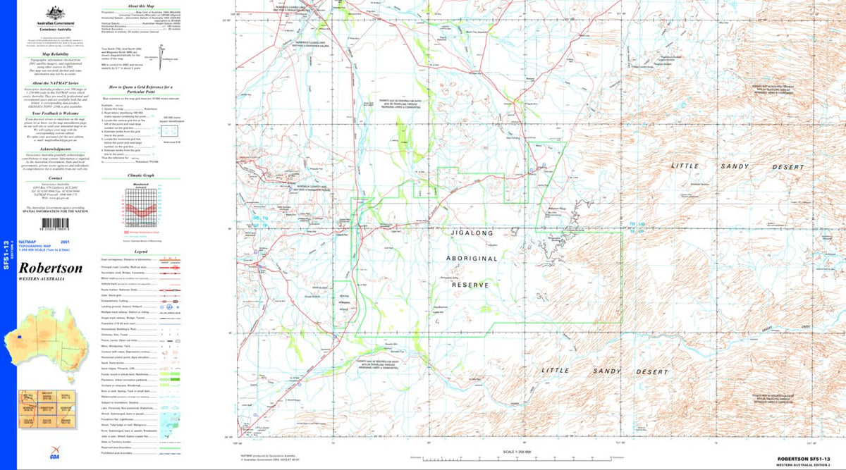 Robertson SF51 - 13 Map by Geoscience Australia | Avenza Maps