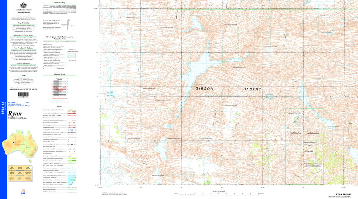 Ryan SF52 - 13 Map by Geoscience Australia | Avenza Maps