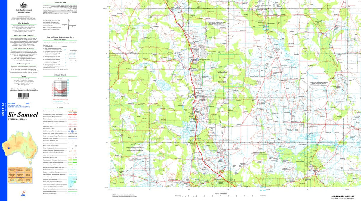 Sir Samuel SG51 - 13 Map by Geoscience Australia | Avenza Maps