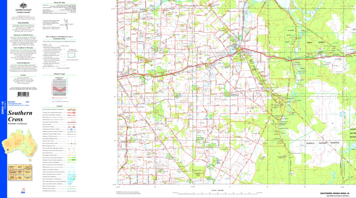 Southern Cross SH50 - 16 Map by Geoscience Australia | Avenza Maps