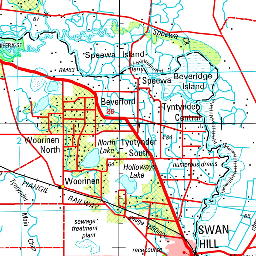 Swan Hill SI54 - 16 Map by Geoscience Australia | Avenza Maps