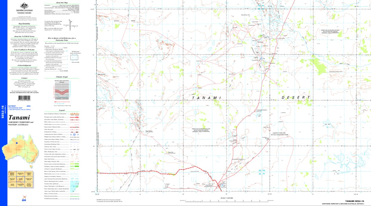 Tanami SE52 - 15 Map by Geoscience Australia | Avenza Maps