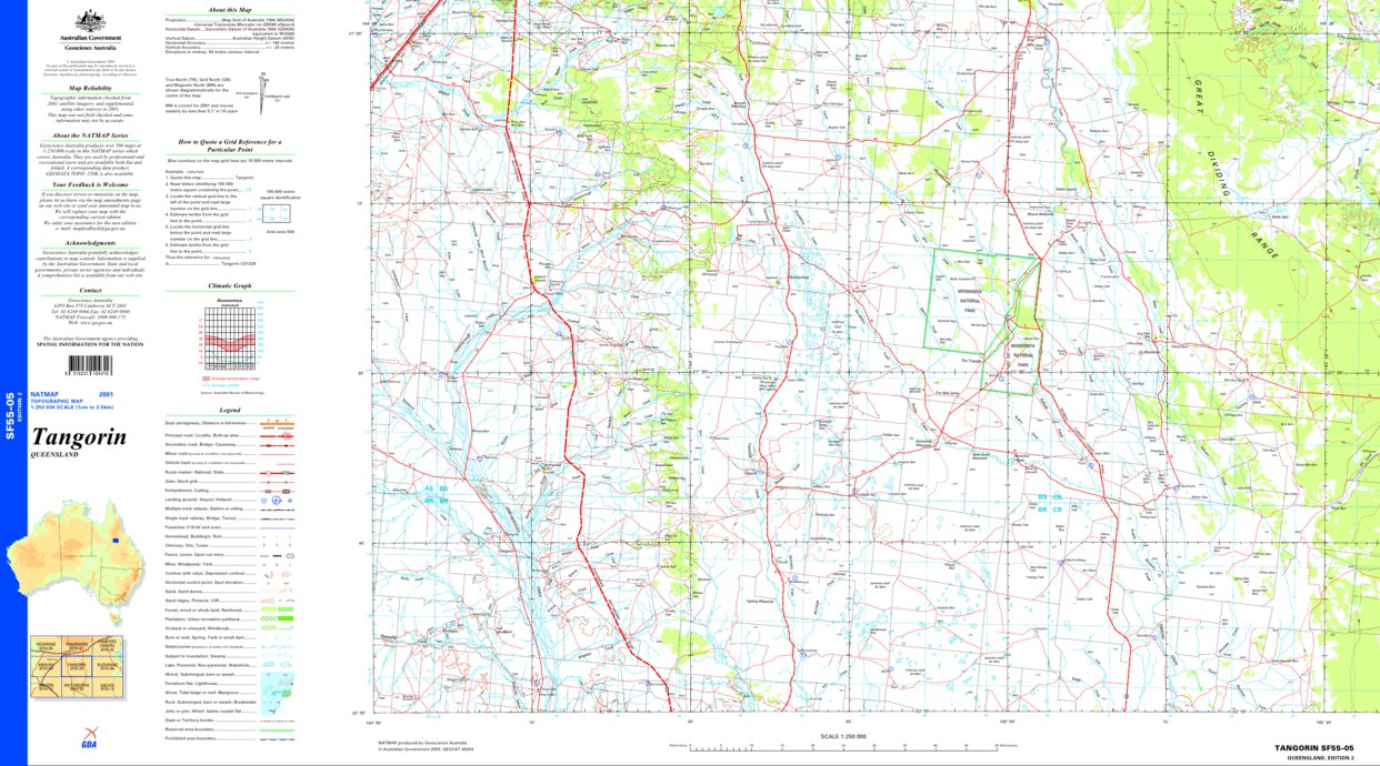 Tangorin SF55 - 05 Map by Geoscience Australia | Avenza Maps