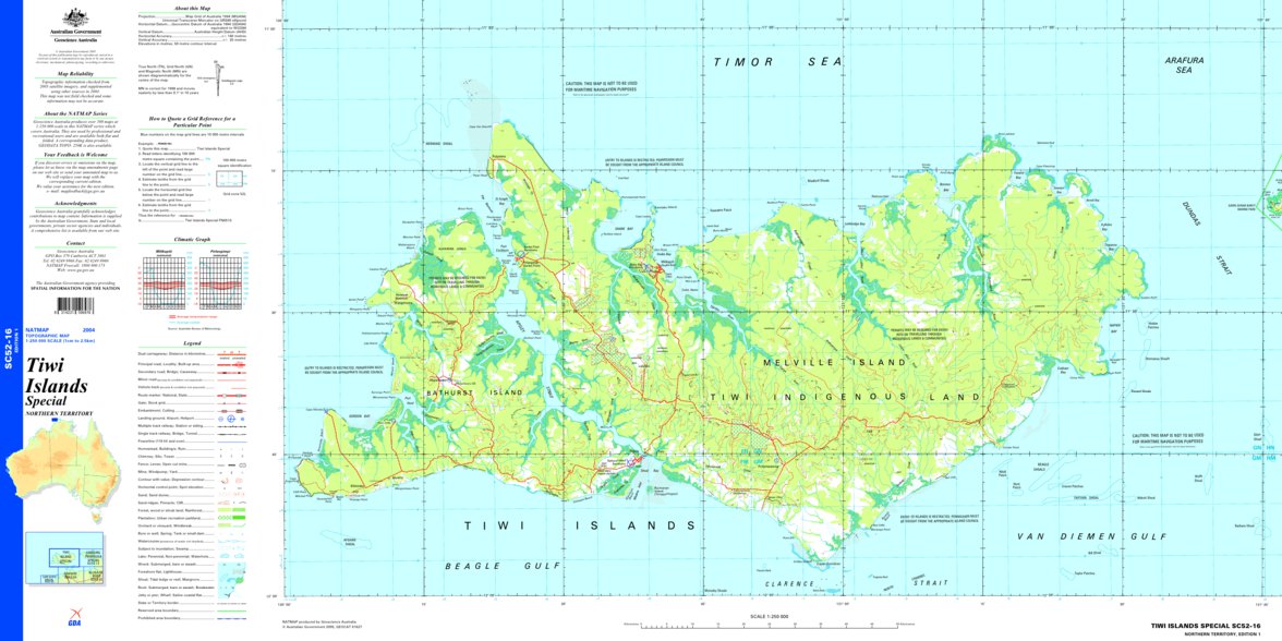 Tiwi Islands Special SC52 - 16 Map by Geoscience Australia | Avenza Maps
