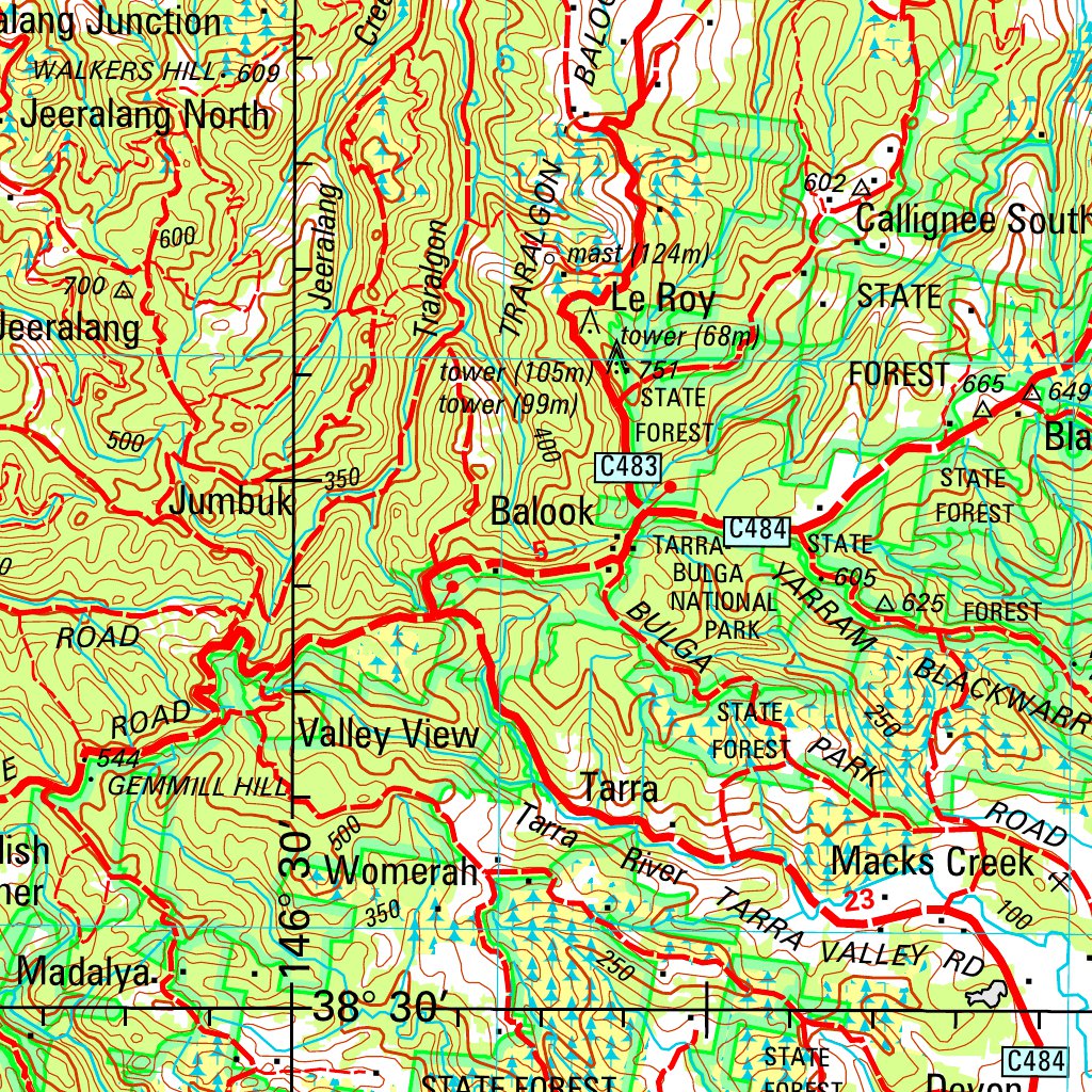 Warragul Special SJ55 - 10 Map by Geoscience Australia | Avenza Maps