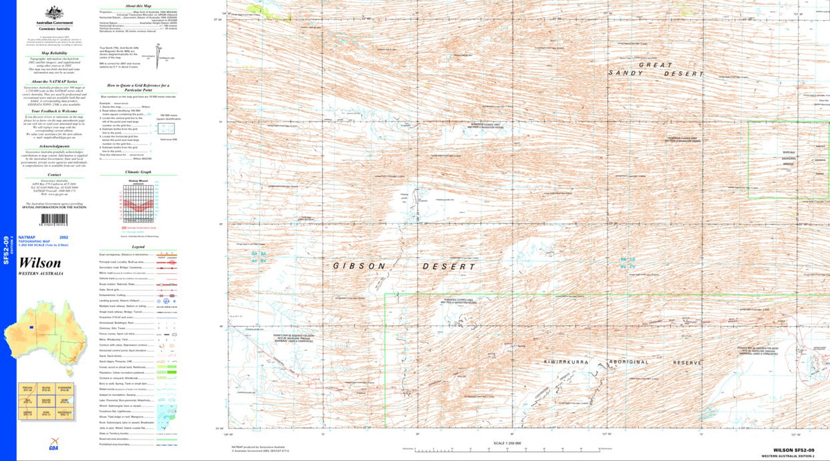 Wilson SF52 - 09 Map by Geoscience Australia | Avenza Maps