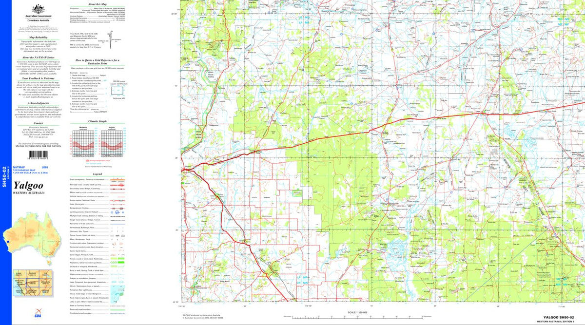 Yalgoo SH50 - 02 Map by Geoscience Australia | Avenza Maps