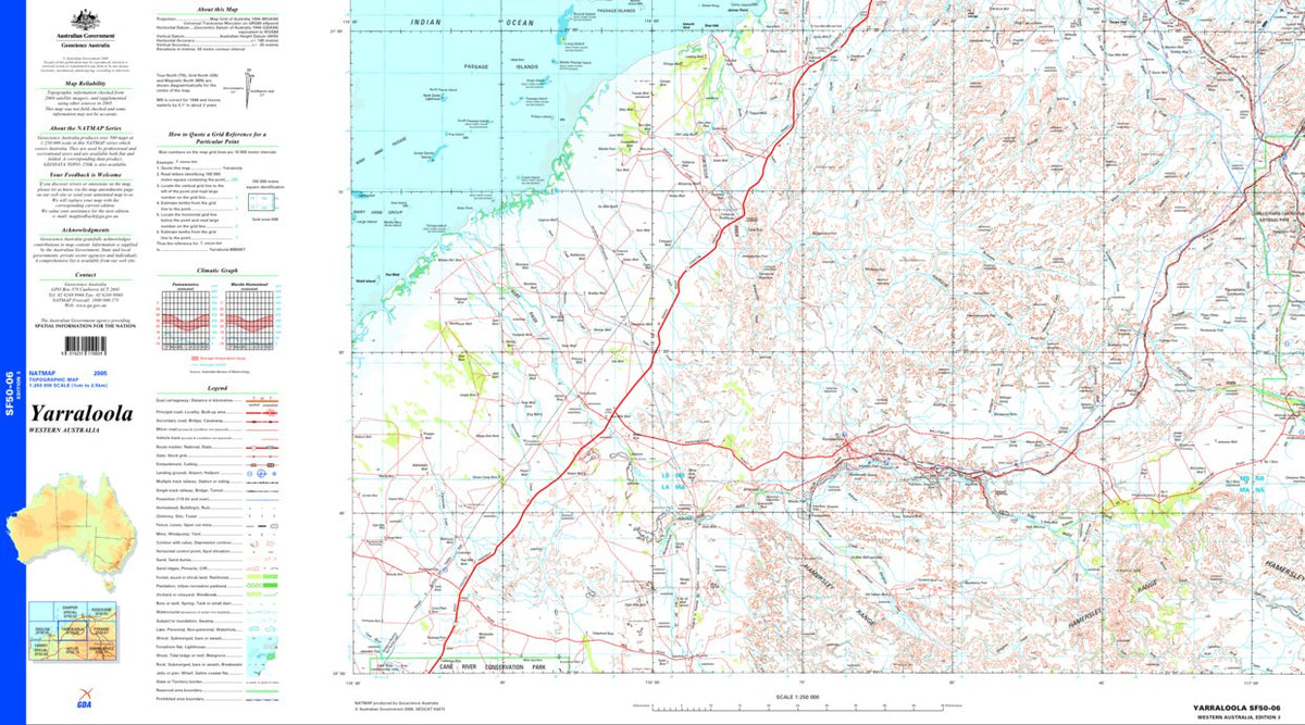 Yarraloola SF50 - 06 Map by Geoscience Australia | Avenza Maps