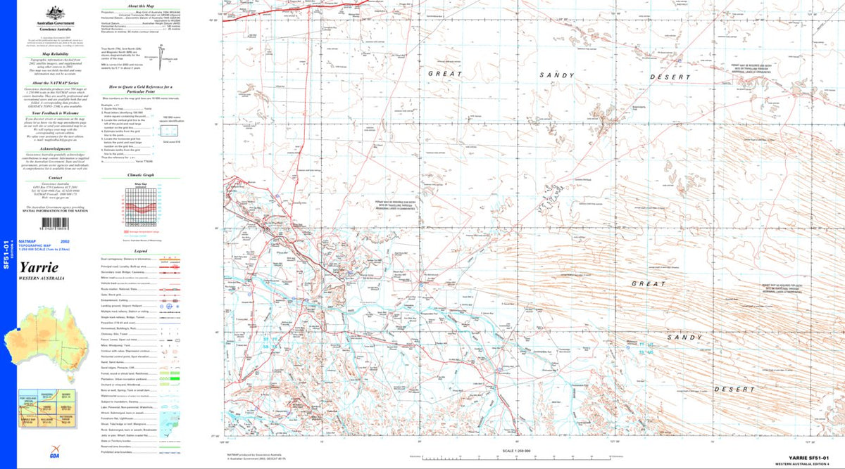 Yarrie SF51 - 01 Map by Geoscience Australia | Avenza Maps