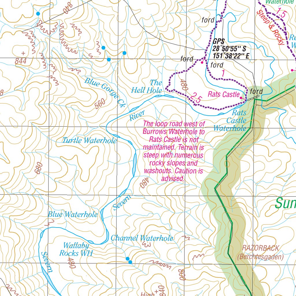 Hema - Sundown National Park Map by Hema Maps | Avenza Maps