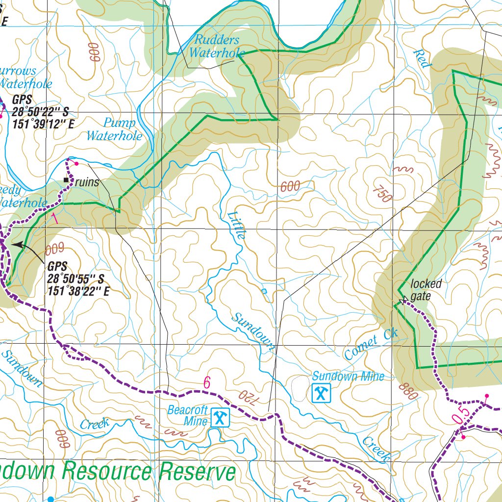 Hema - Sundown National Park Map by Hema Maps | Avenza Maps