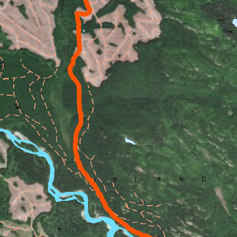 Horse Council BC Salmon Brewster Horse corridor trail from RSTBC Map by ...