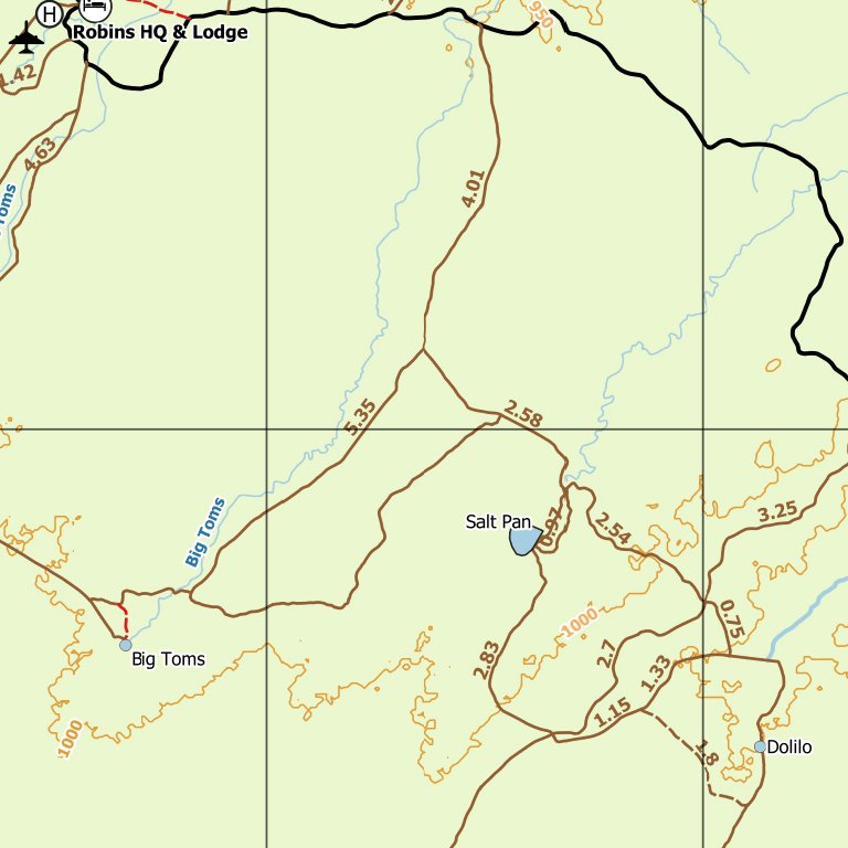 Robins Camp, Hwange National Park Map by Hungwe Industries | Avenza Maps