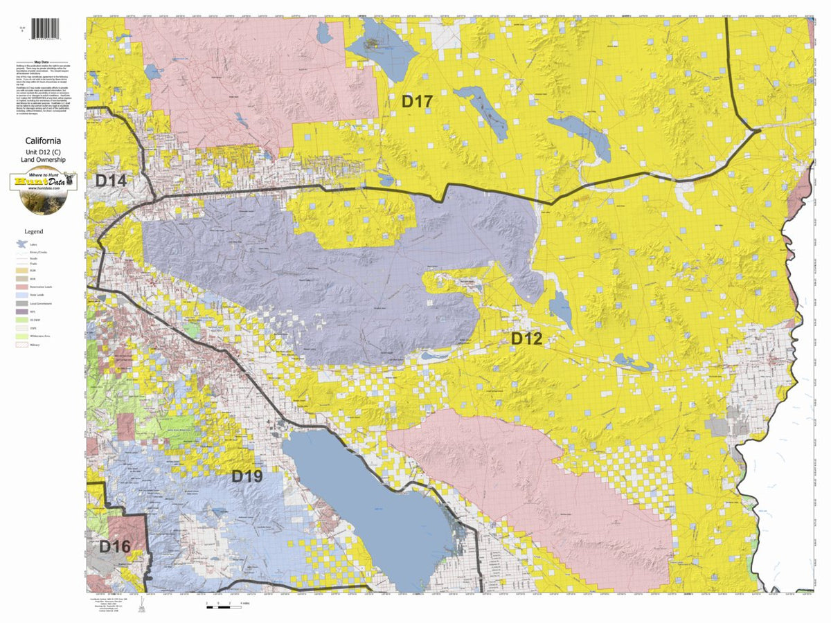 California Deer Hunting Zone D12(C) Map by HuntData LLC | Avenza Maps