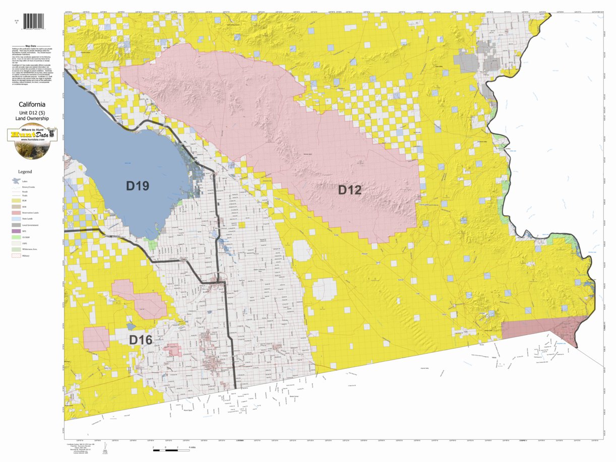 California Deer Hunting Zone D12(S) Map by HuntData LLC | Avenza Maps