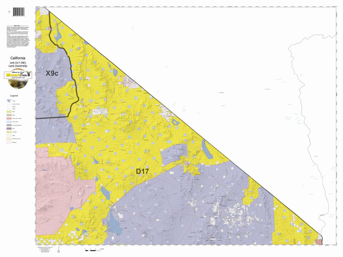 California Deer Hunting Zone D17(NE) Map by HuntData LLC | Avenza Maps