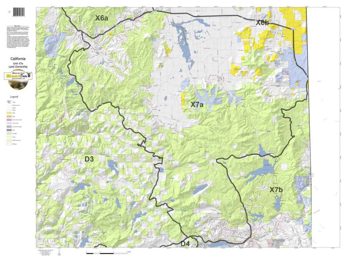 California Deer Hunting Zone X7a Map by HuntData LLC | Avenza Maps