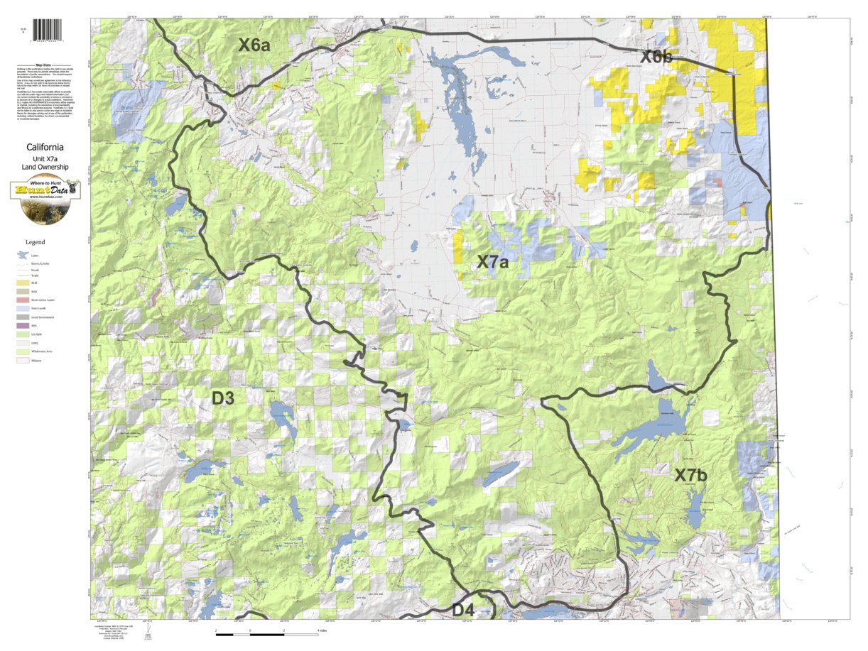California Deer Hunting Zone X7a Map by HuntData LLC | Avenza Maps