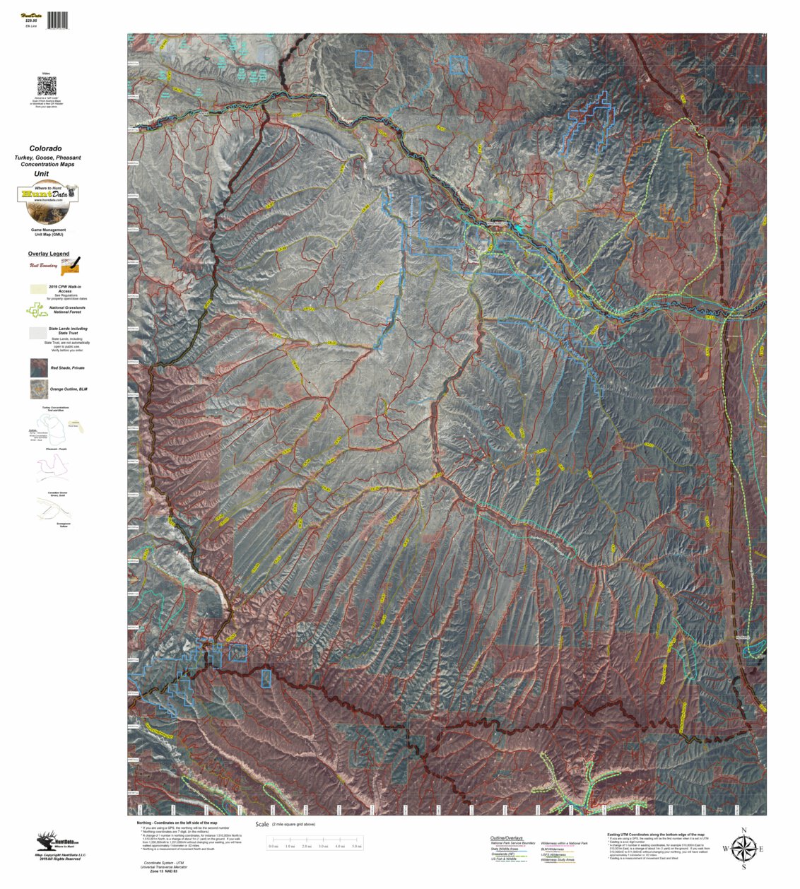 Colorado Unit 22 Turkey, Goose, and Pheasant Concentration Map by ...