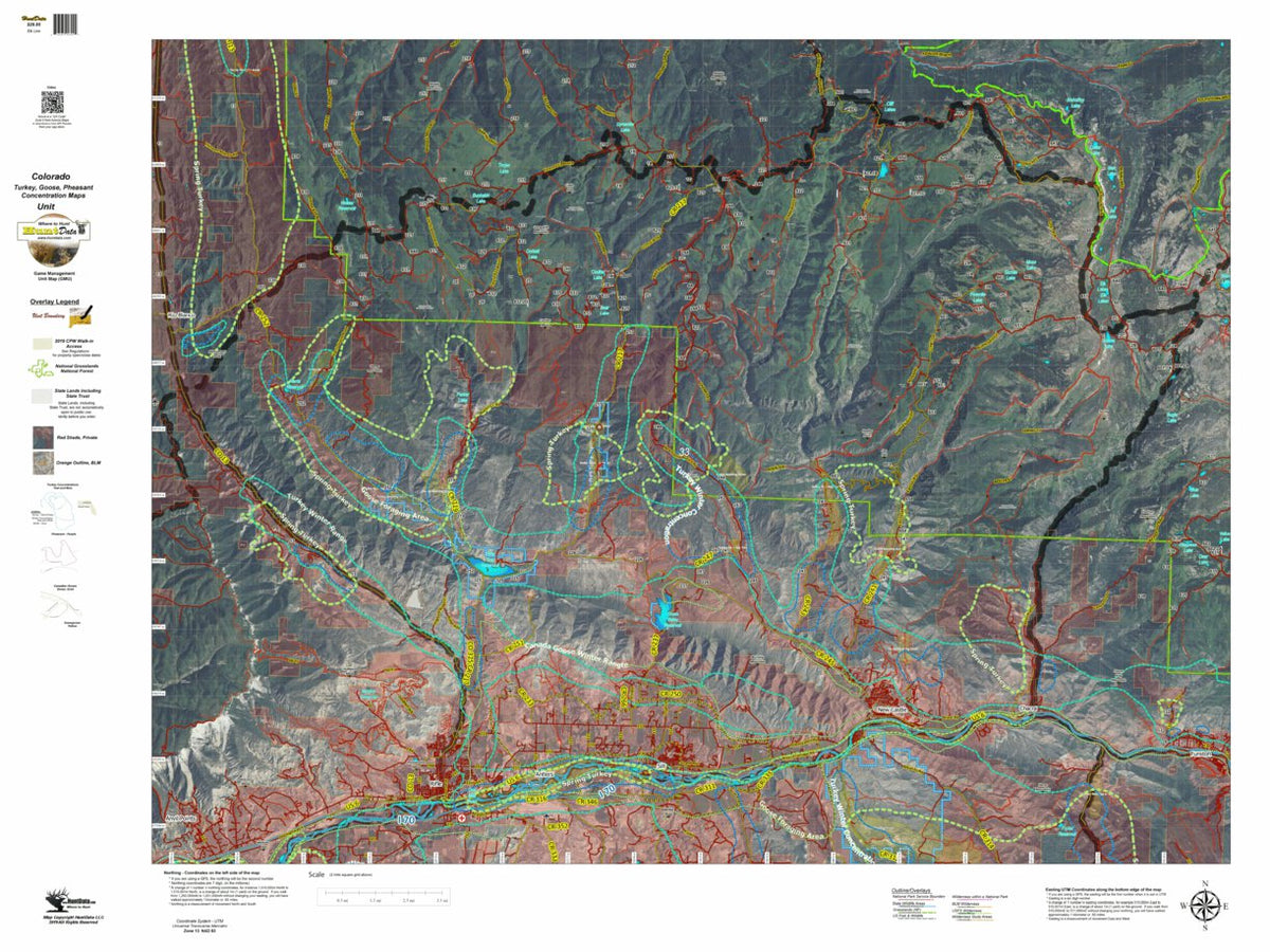 Colorado Unit 33 Turkey, Goose, and Pheasant Concentration Map by ...