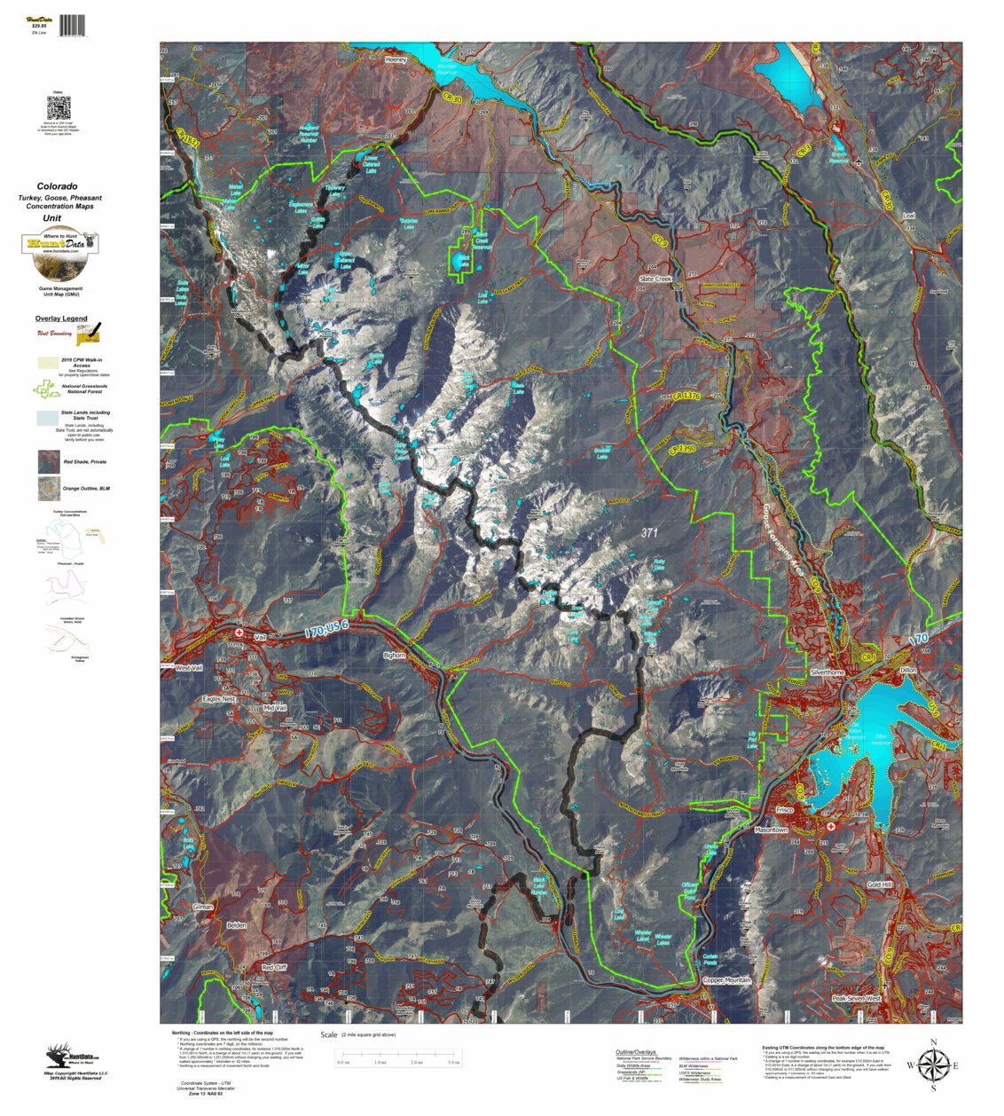 Colorado Unit 371 Turkey, Goose, and Pheasant Concentration Map by ...