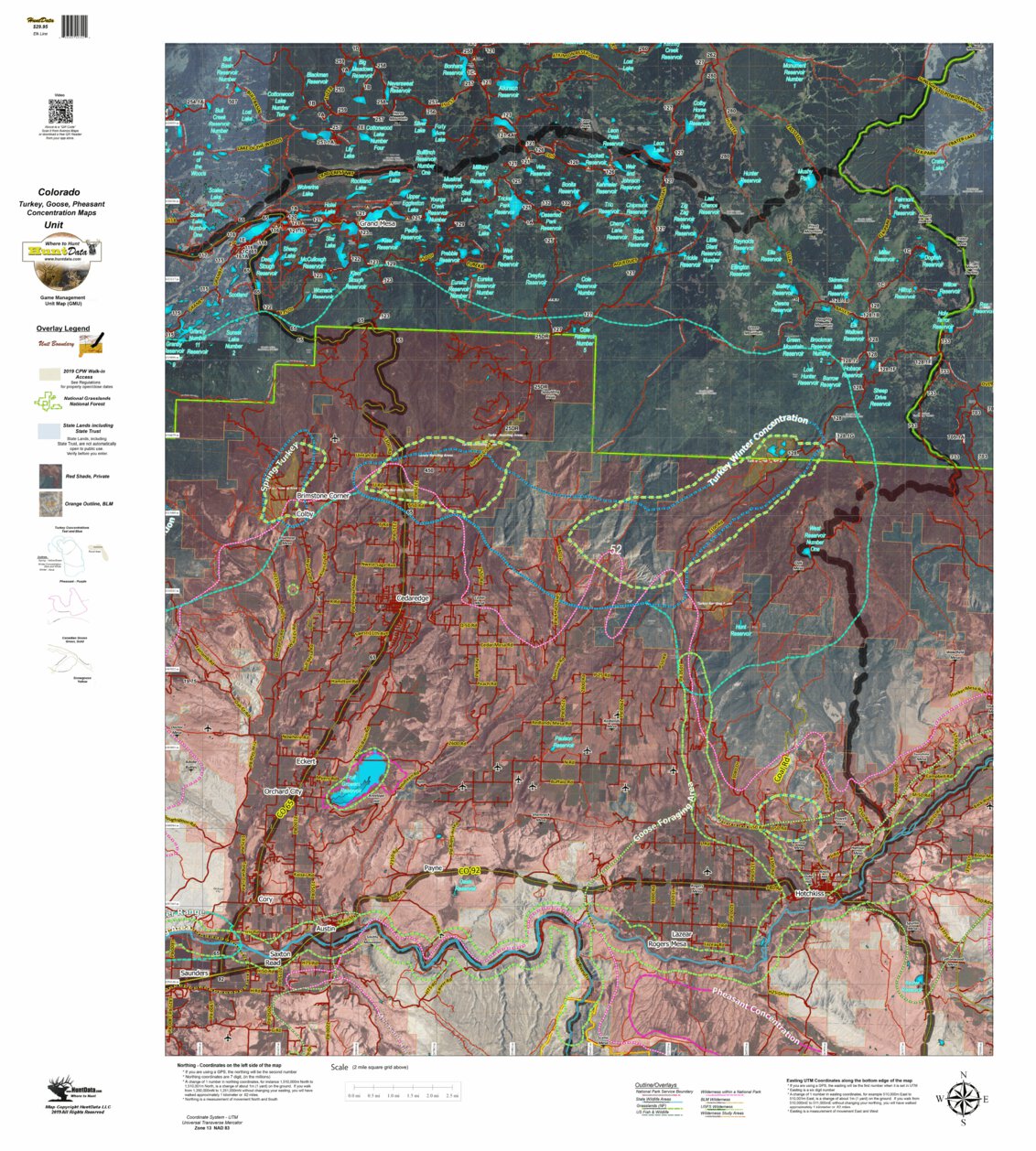 Colorado Unit 52 Turkey, Goose, and Pheasant Concentration Map by ...